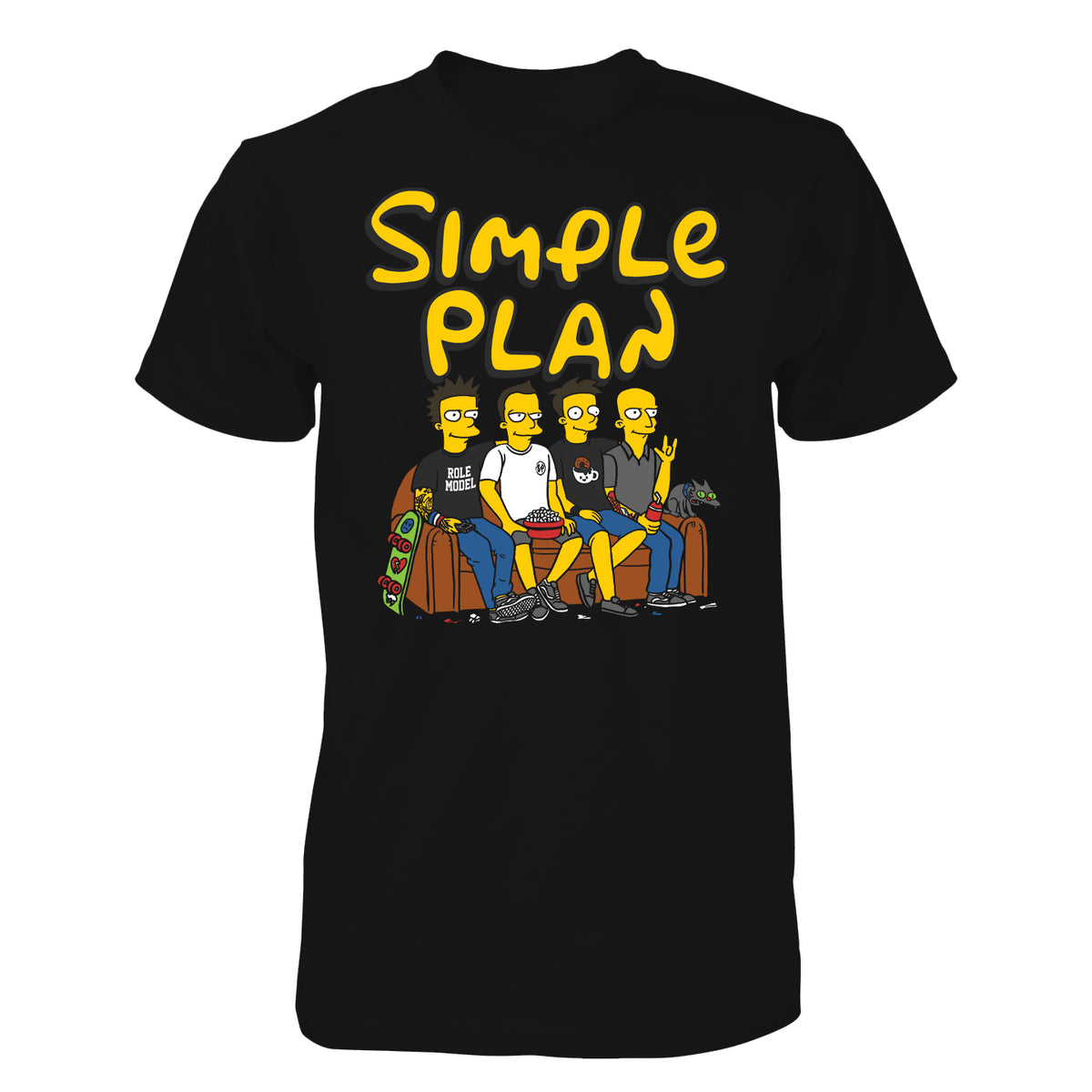 Band On The Couch T-shirt| Simple Plan Band Apparel & Merchandise ...